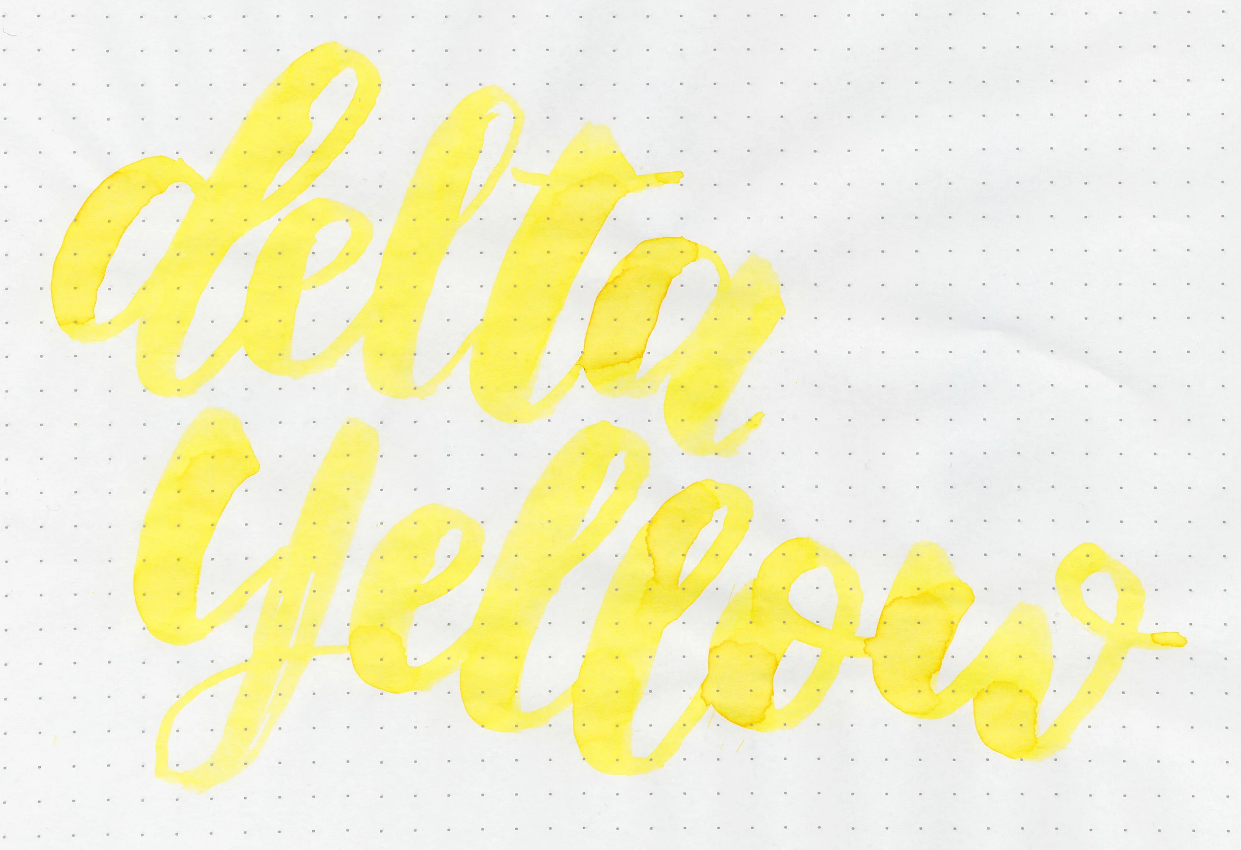 Ink Review #638: Delta Yellow — Mountain of Ink