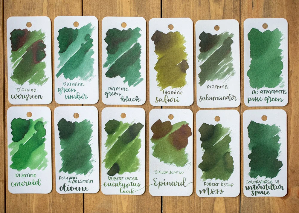 Ink Review 1131 Diamine Green Umber Mountain Of Ink