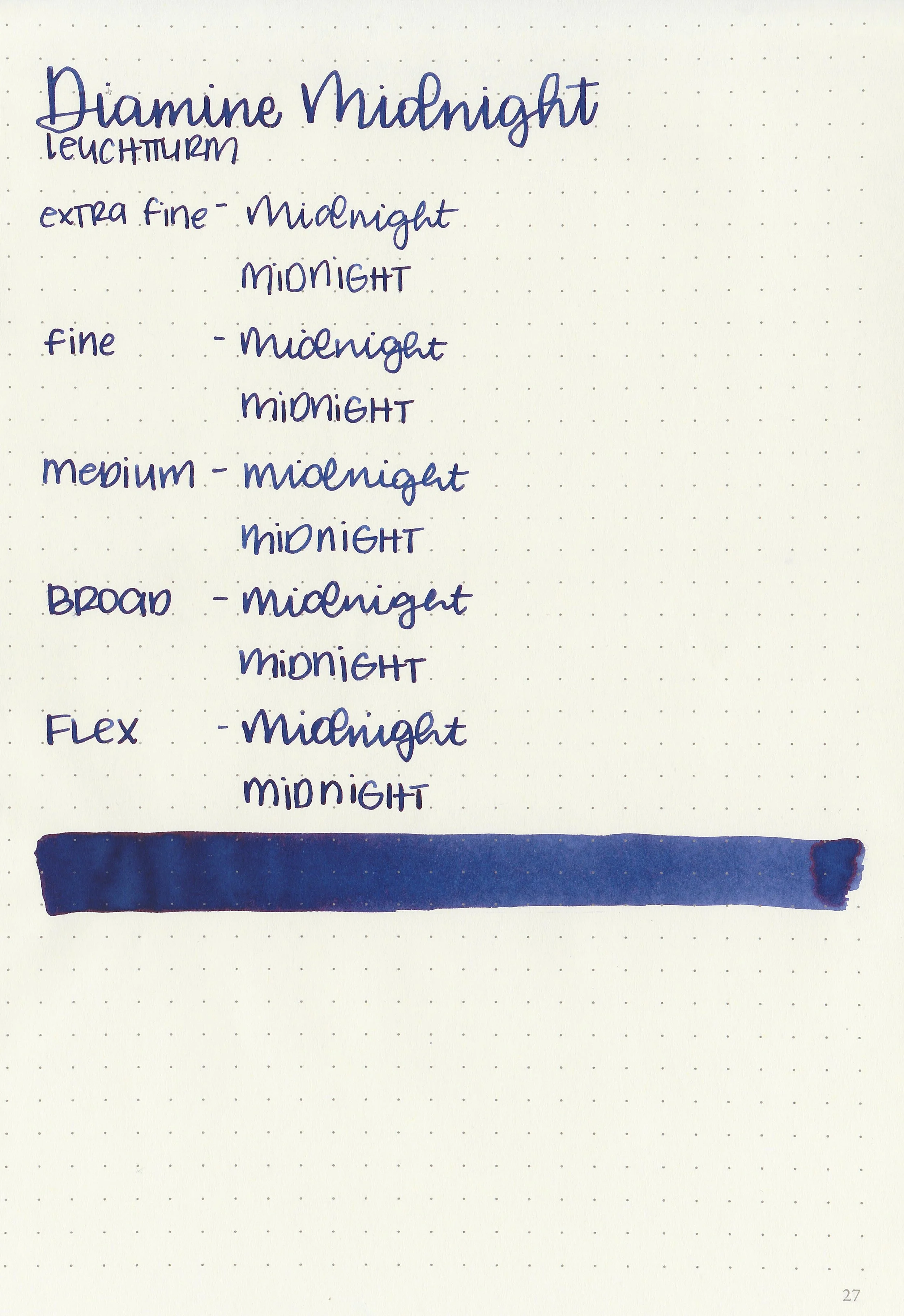 Ink Review #1167: Diamine Midnight — Mountain of Ink