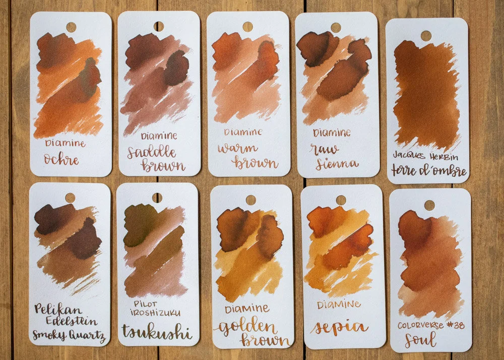 Ink Review #1171: Diamine Ochre — Mountain of Ink