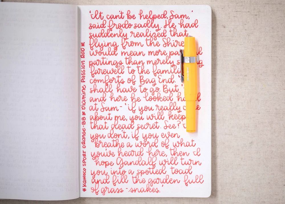 Ink Review #1172: Diamine Passion Red — Mountain of Ink