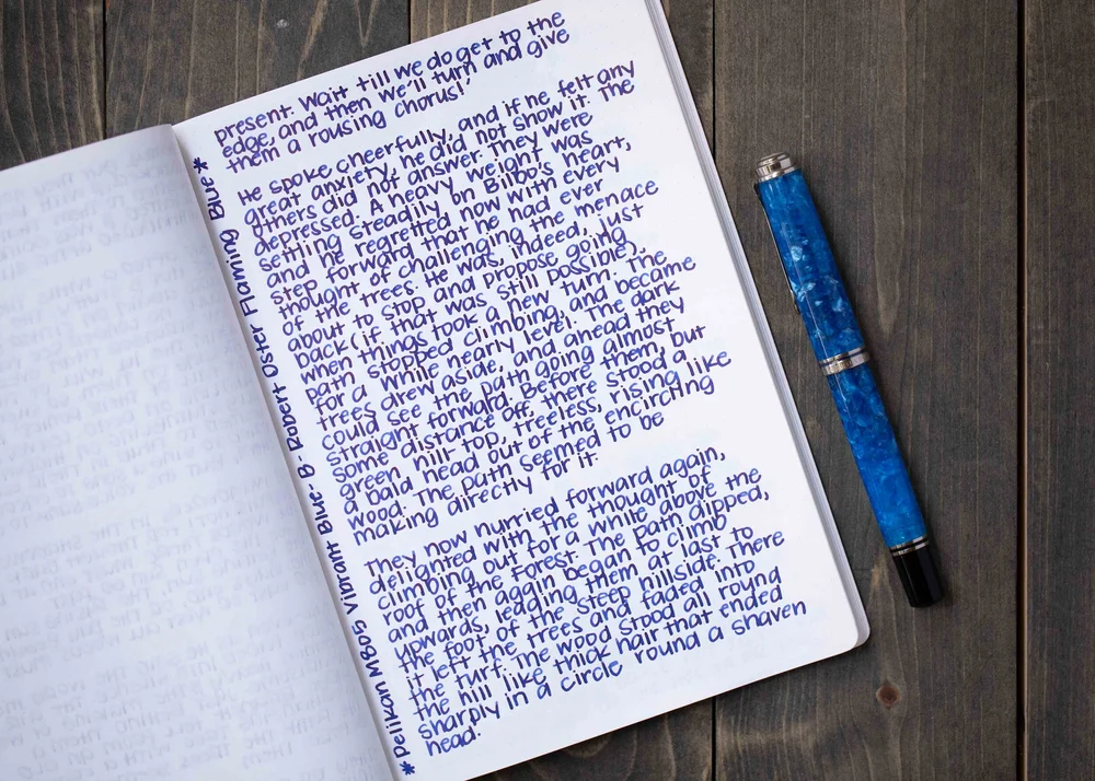 Ink Review #1221: Robert Oster Flaming Blue — Mountain of Ink