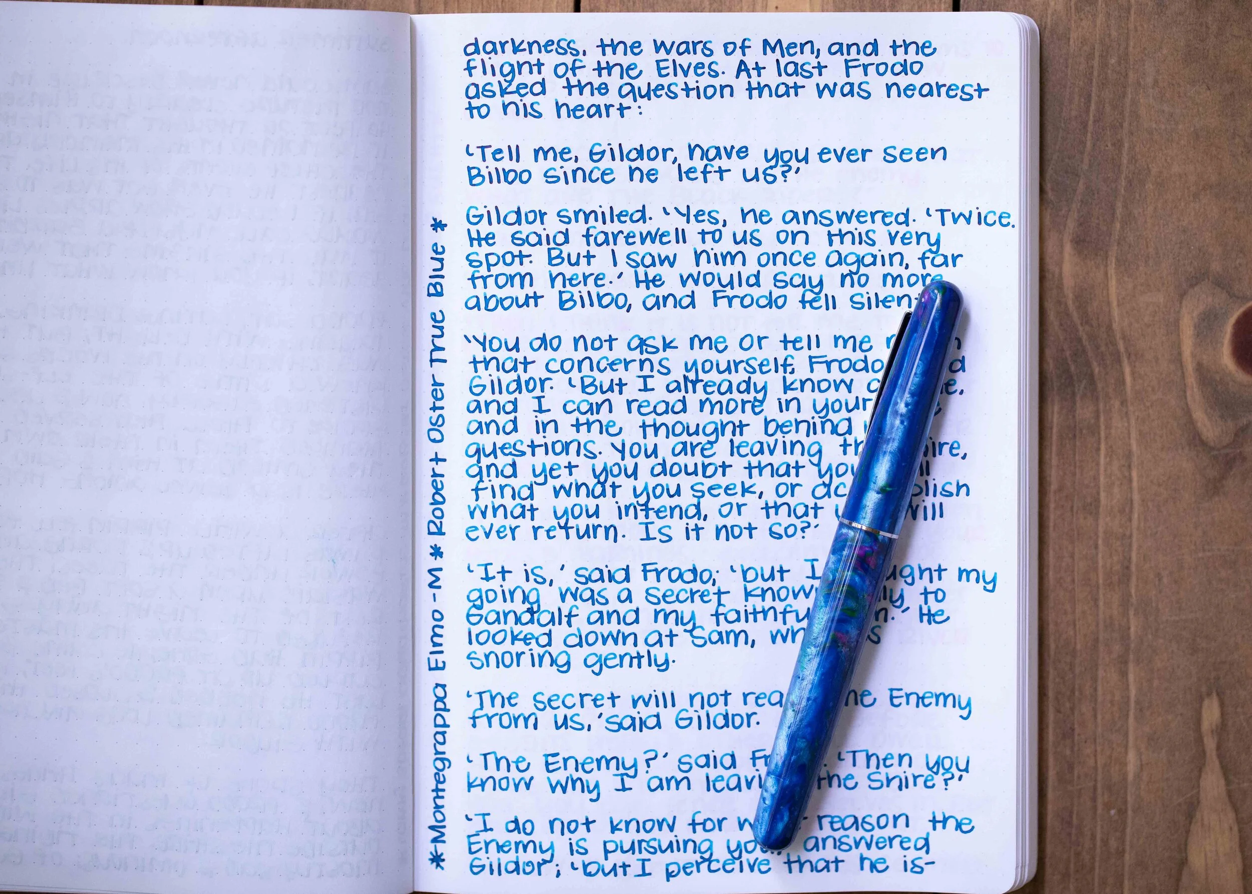 Ink Review #1254: Robert Oster True Blue — Mountain of Ink