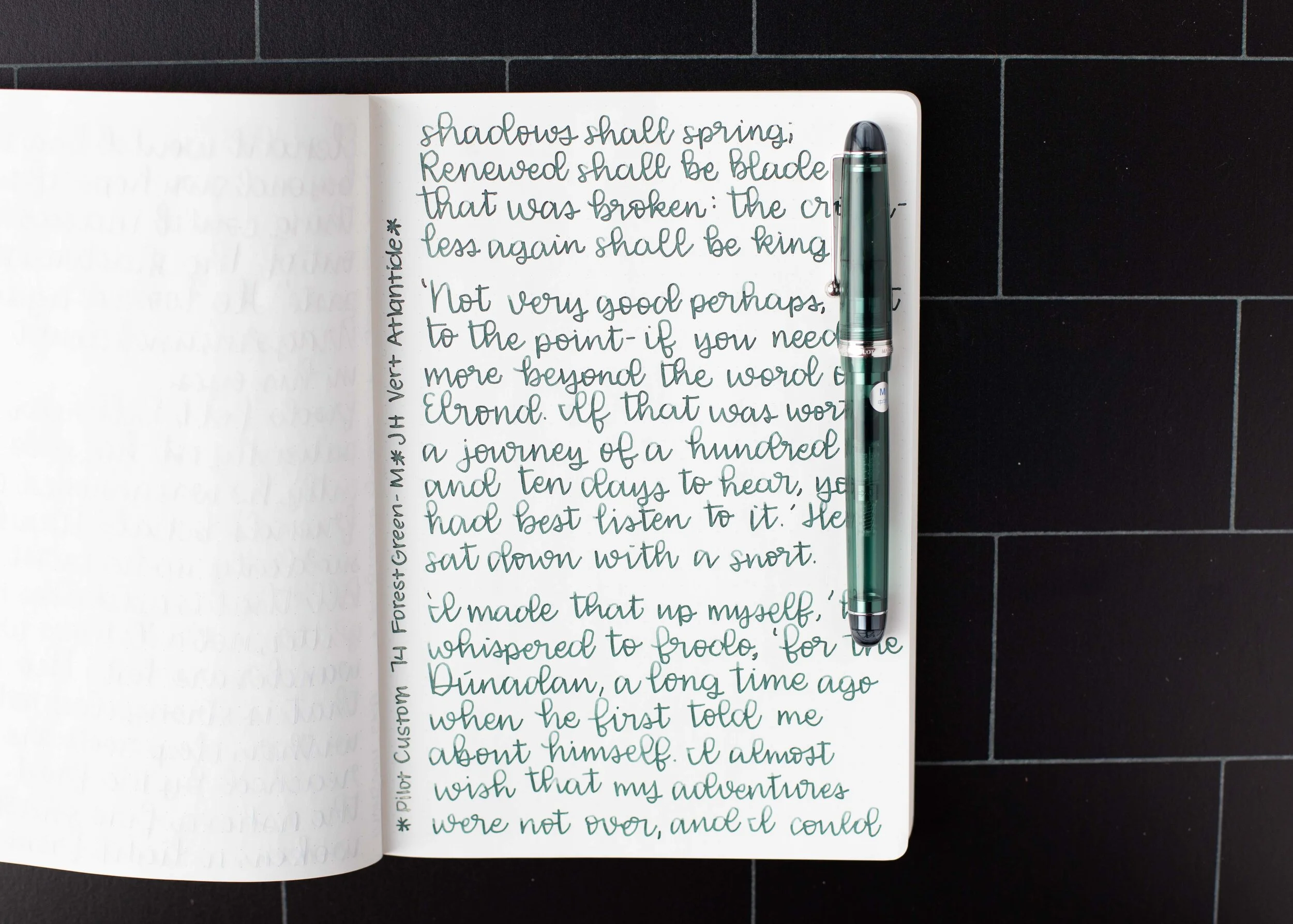 Ink Review #1423: Jacques Herbin 350 Vert Atlantide — Mountain of Ink
