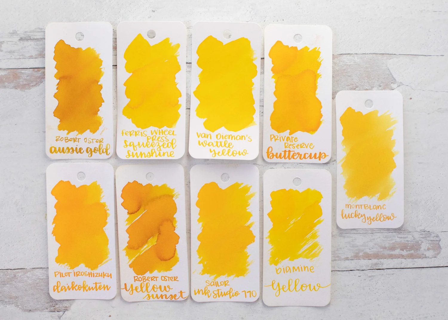 Ink Review #1455: Van Dieman's Wattle Yellow — Mountain of Ink