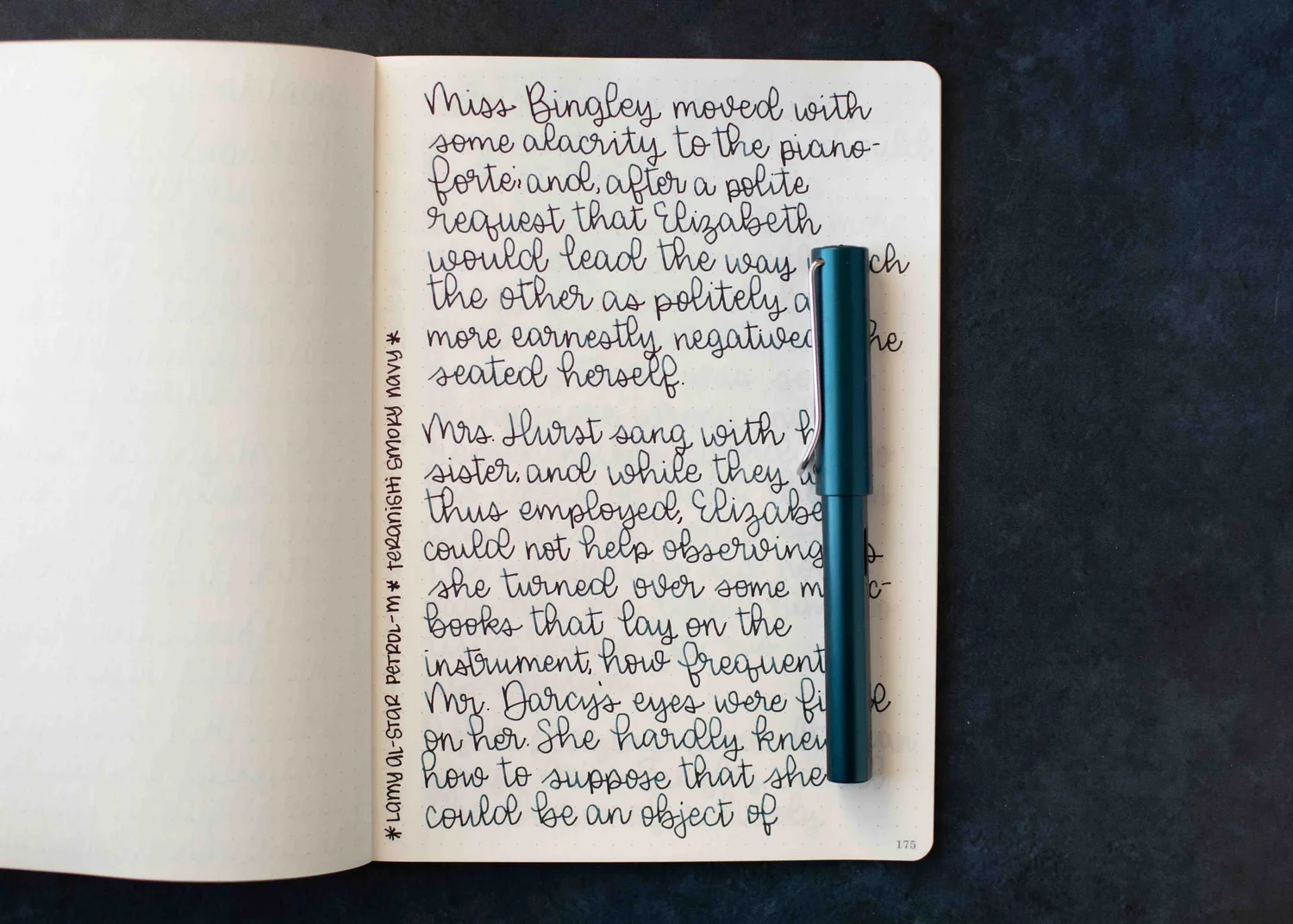 Ink Review #2718: Teranishi Guitar Smoky Navy — Mountain of Ink