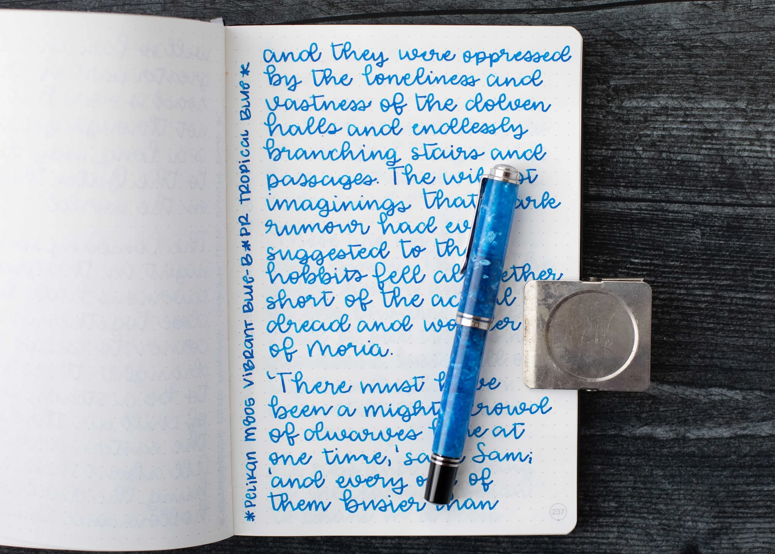 Ink Review #2484: Private Reserve Tropical Blue — Mountain of Ink