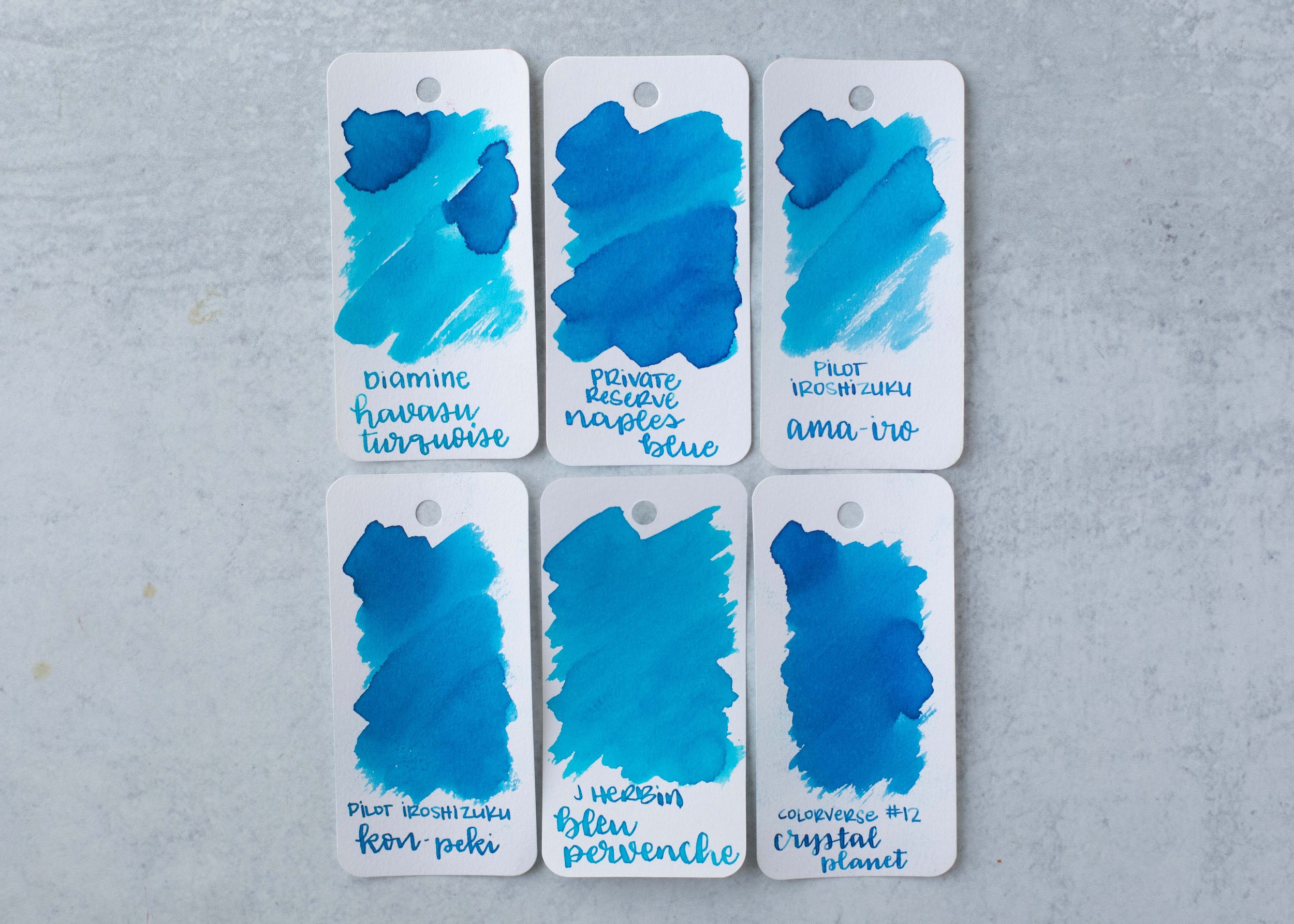 Ink Review #2485: Private Reserve Naples Blue — Mountain of Ink