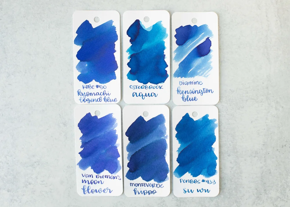 Esterbrook Aqua & Aqua Shimmer — Mountain of Ink