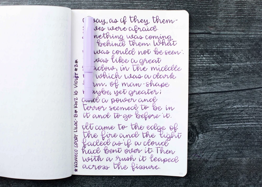 Ink Review #2157: KWZ IG Violet 3 — Mountain of Ink