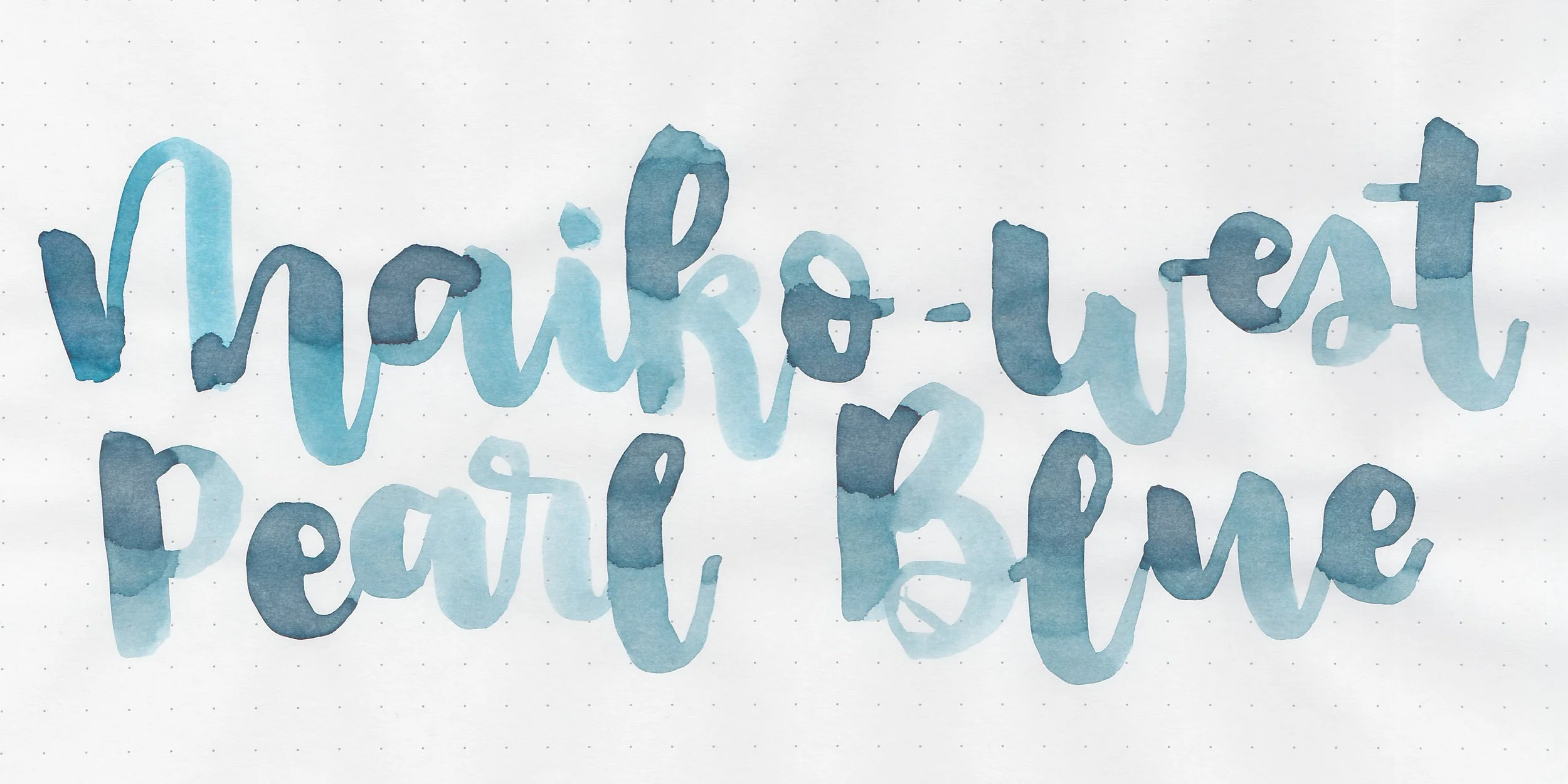 Ink Review #1739: Kobe 68 Maiko West Pearl Blue — Mountain of Ink