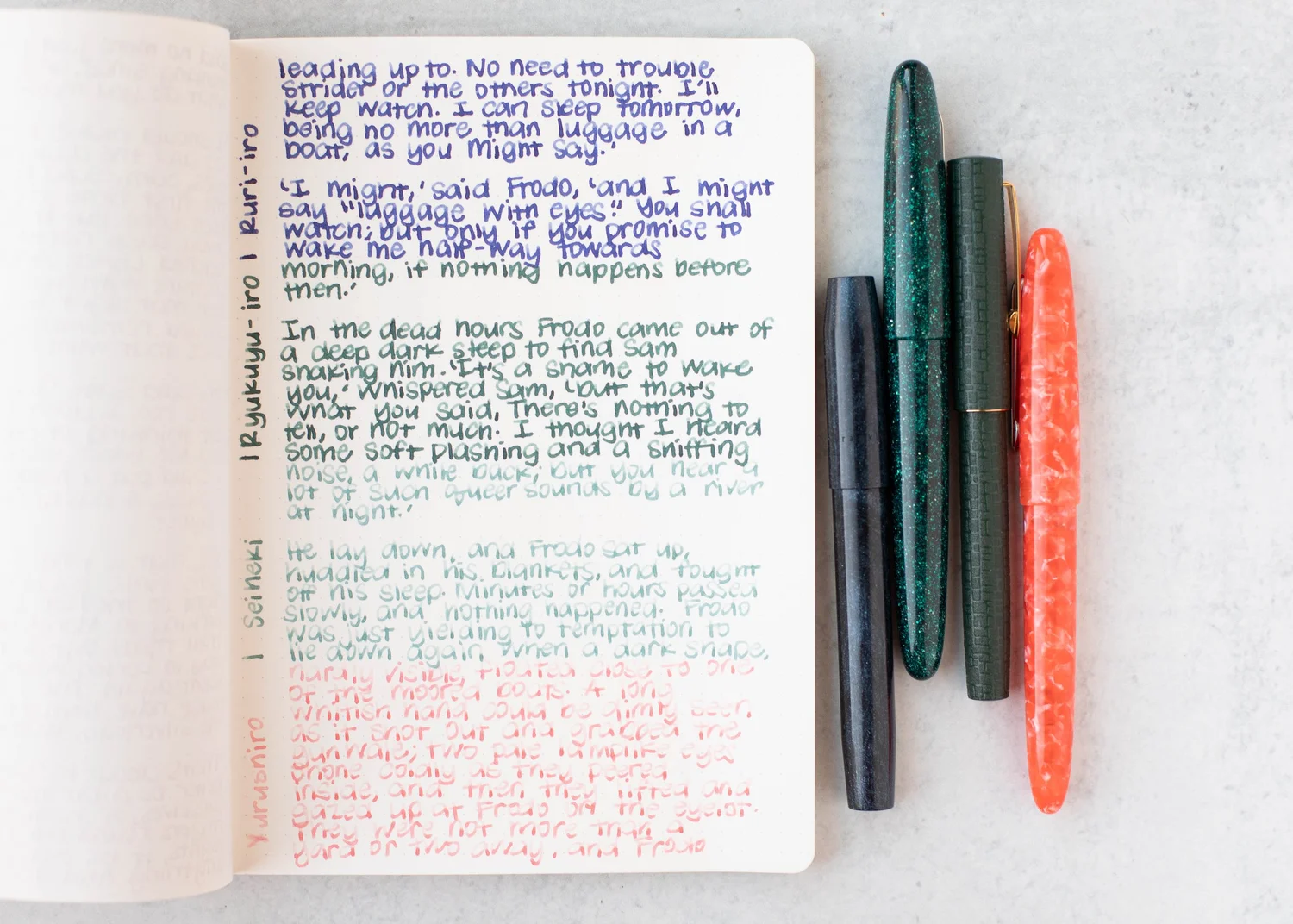 New Kyo-no-oto Inks — Mountain of Ink