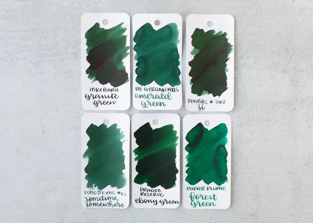 Ink Review #2547: De Atramentis Emerald Green — Mountain of Ink