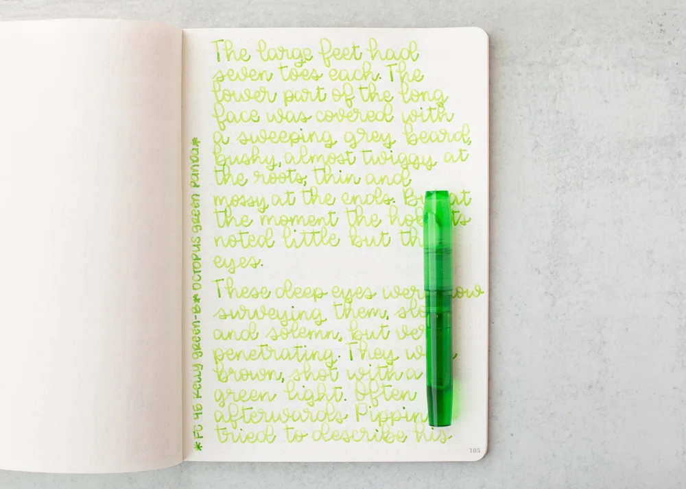 Ink Review #2517: Octopus Fluids Write & Draw Green Panda — Mountain of Ink