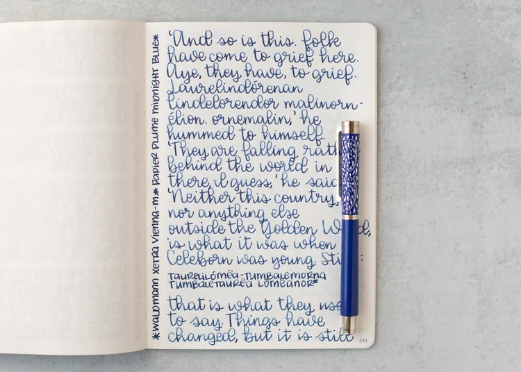Ink Review #2532: Papier Plume Midnight Blue — Mountain of Ink