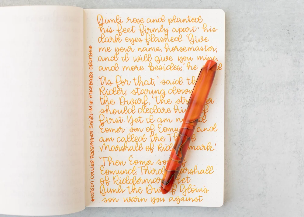 Ink Review #2857: Inkebara Orange — Mountain of Ink