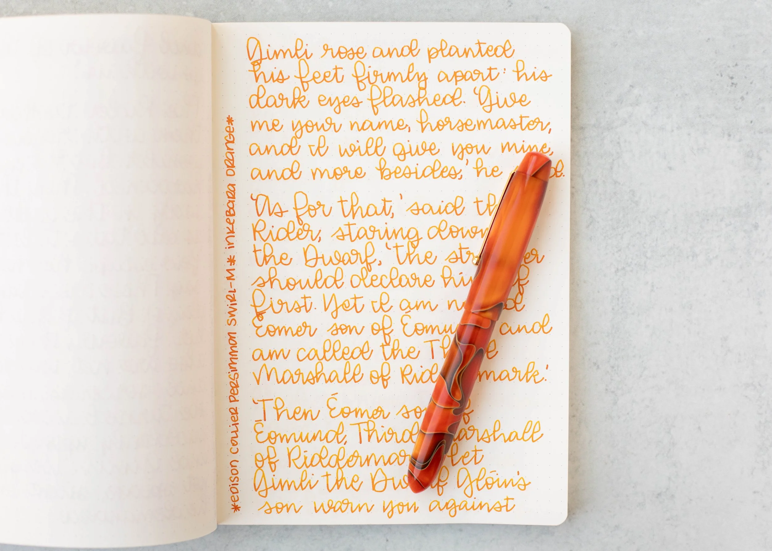 Ink Review #2857: Inkebara Orange — Mountain of Ink