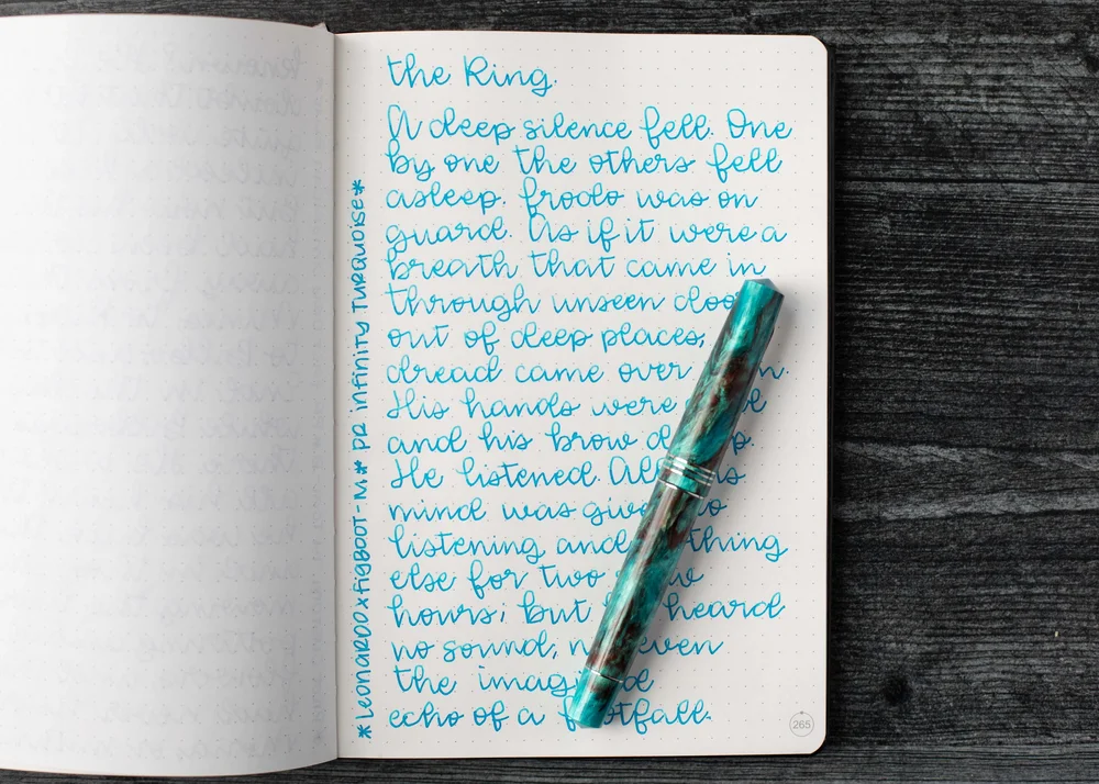 Ink Review #2632: Private Reserve Infinity Turquoise — Mountain of Ink