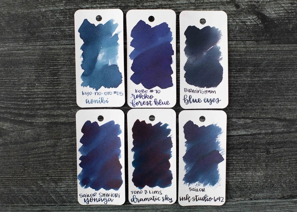 Ink Review #1740: Kobe 70 Rokko Forest Blue — Mountain of Ink