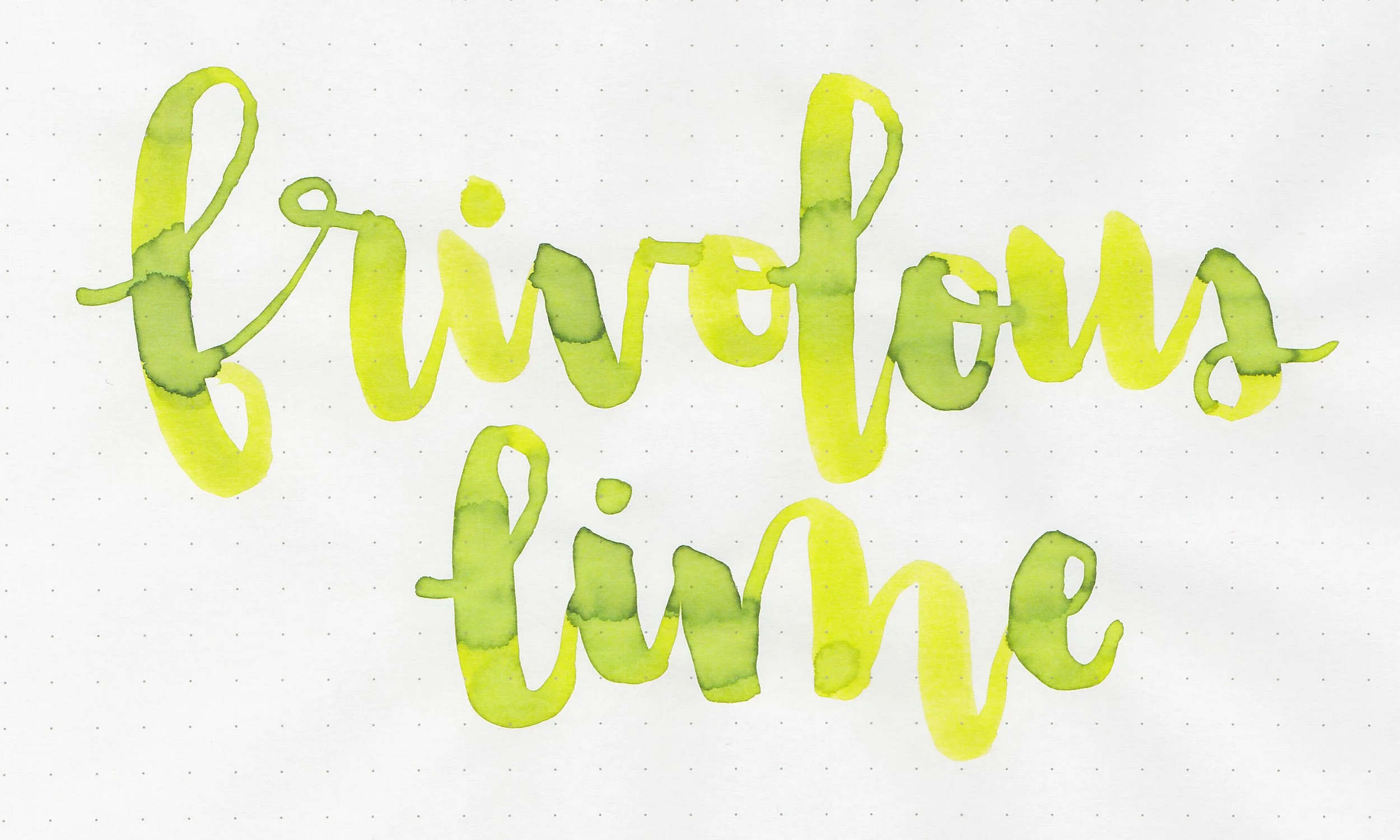 Ink Review #1763: Ferris Wheel Press Frivolous Lime — Mountain of Ink