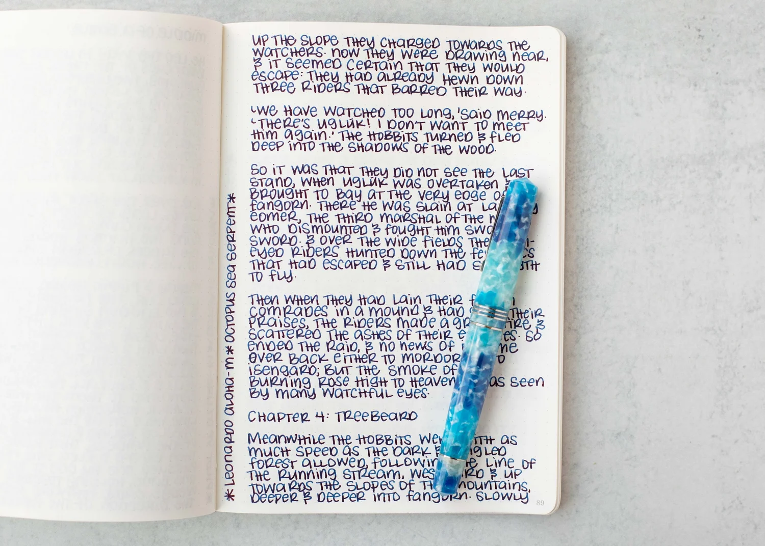 Ink Review #2511: Octopus Fluids Sea Serpent — Mountain of Ink