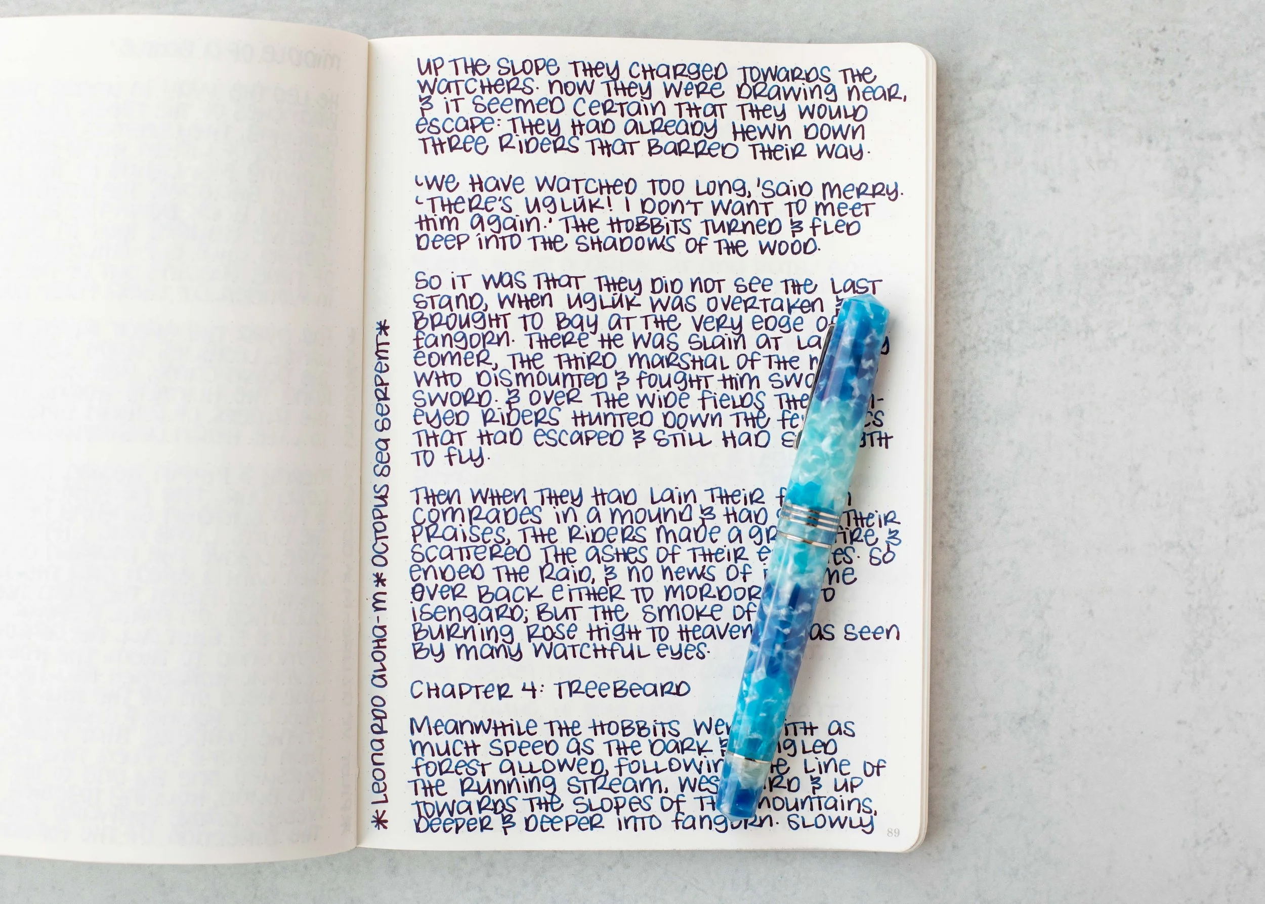 Ink Review #2511: Octopus Fluids Sea Serpent — Mountain of Ink
