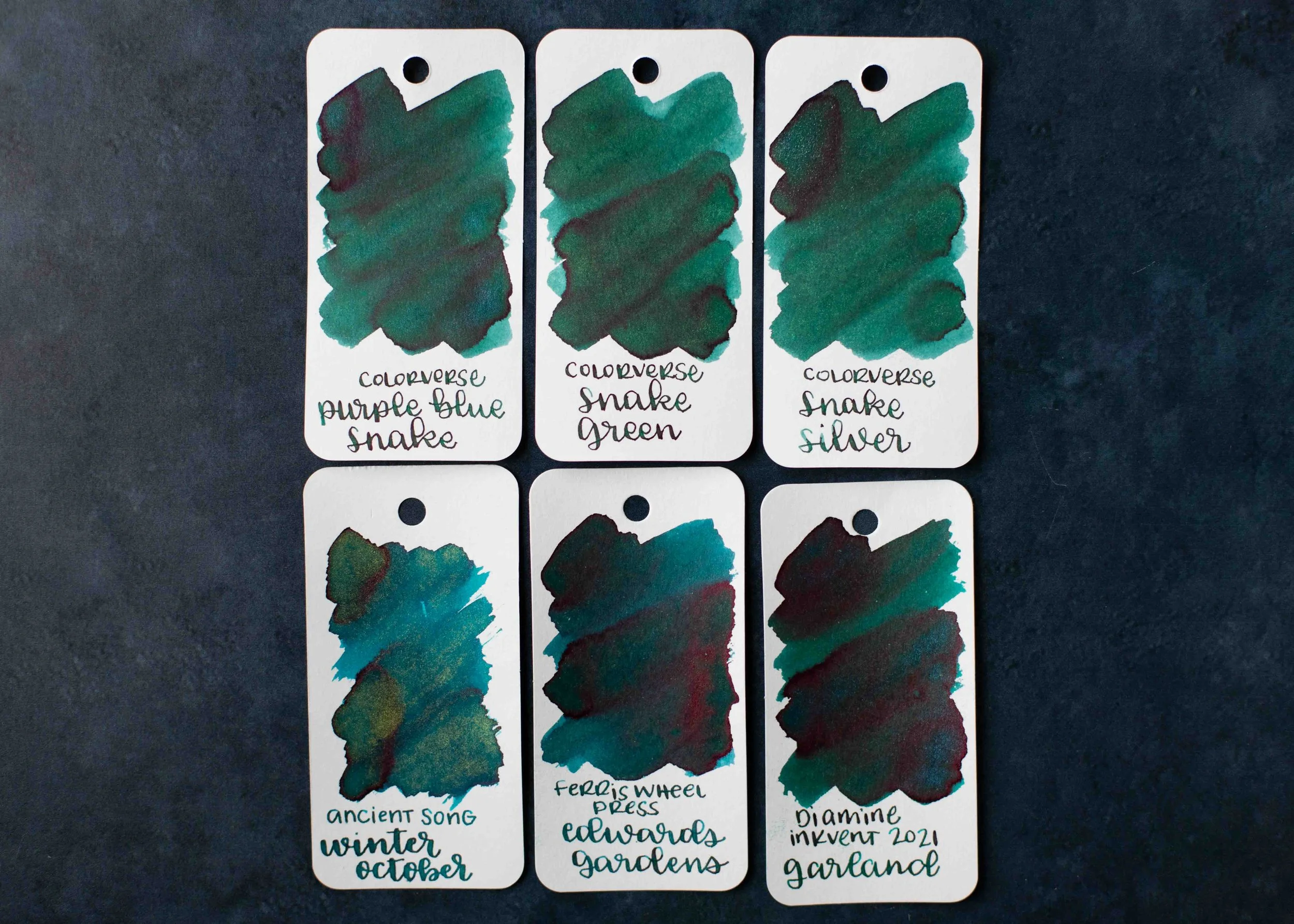 Ink Review: Colorverse Blue Green Snake Collection — Mountain of Ink