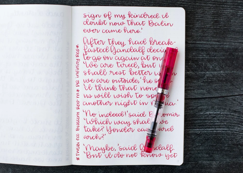 Ink Review #2634: Private Reserve Infinity Red — Mountain of Ink