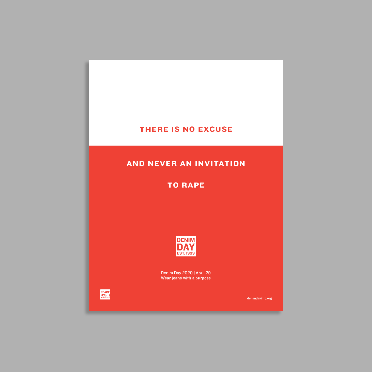 No Excuse Multi-language Poster Set — Peace Over Violence