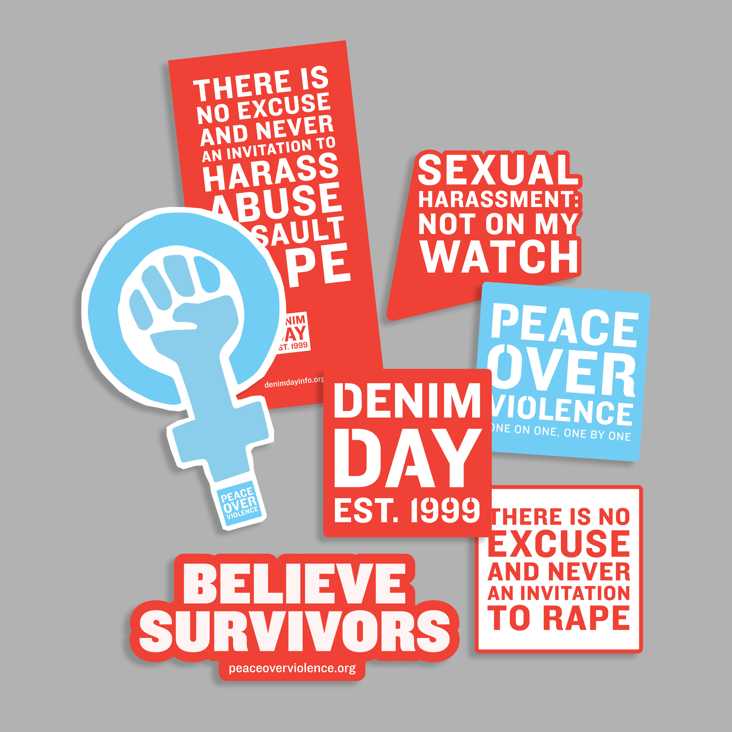Denim Day Est. 1999 Sticker (Set of 50) — Peace Over Violence