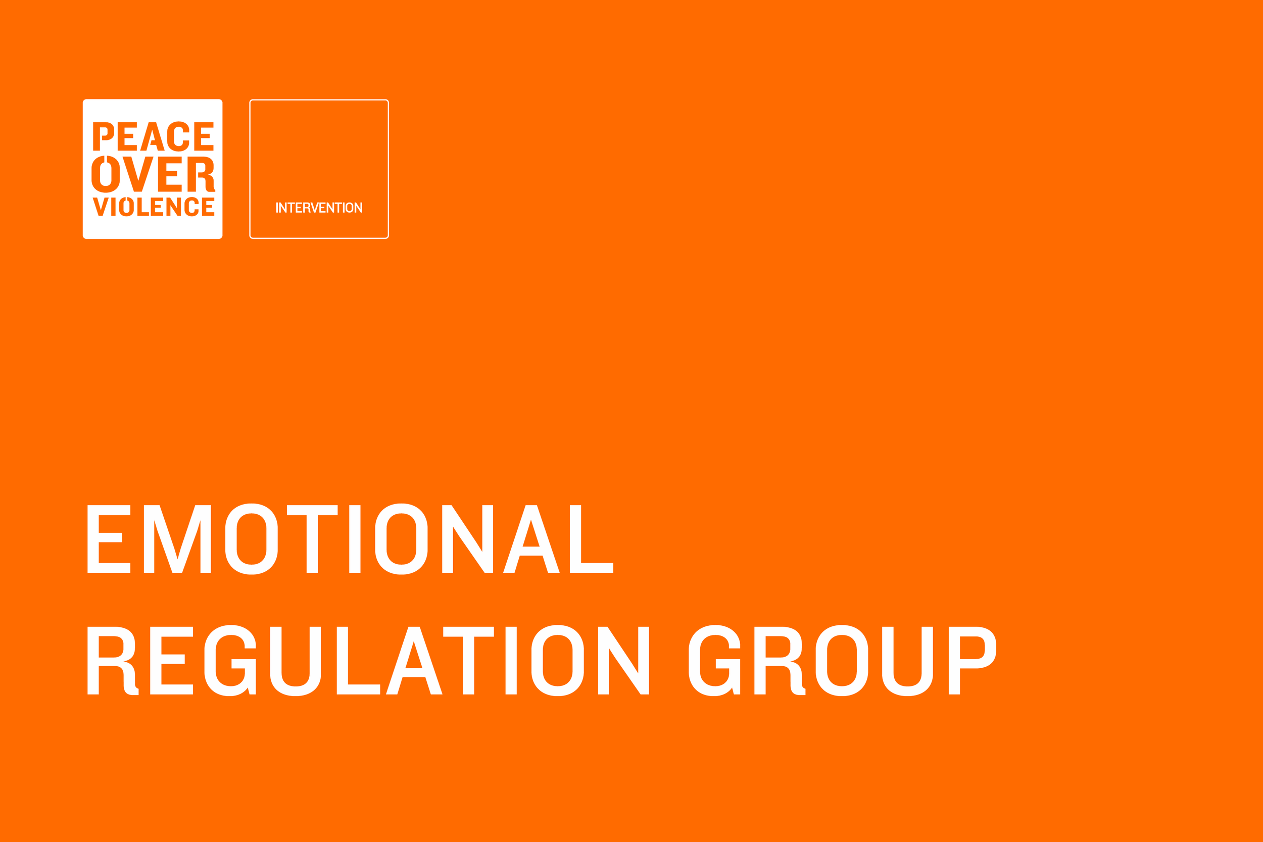 Emotional Regulation Group — Peace Over Violence
