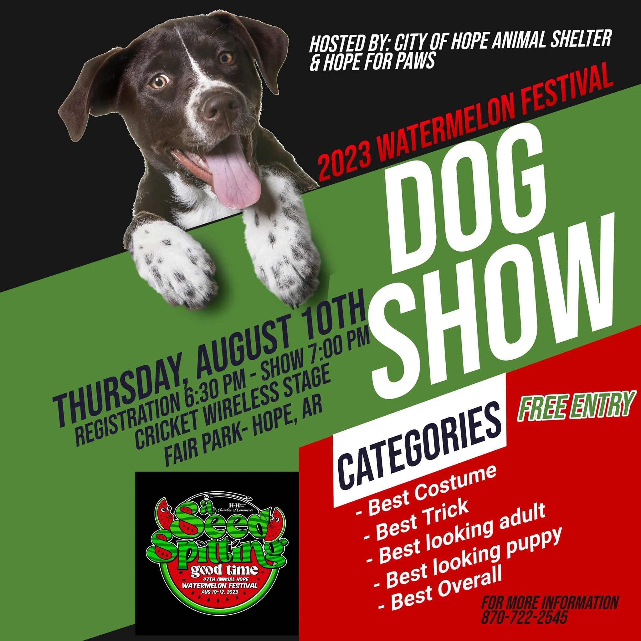Watermelon Fest Dog Show — 47th Annual Hope Watermelon Festival ...