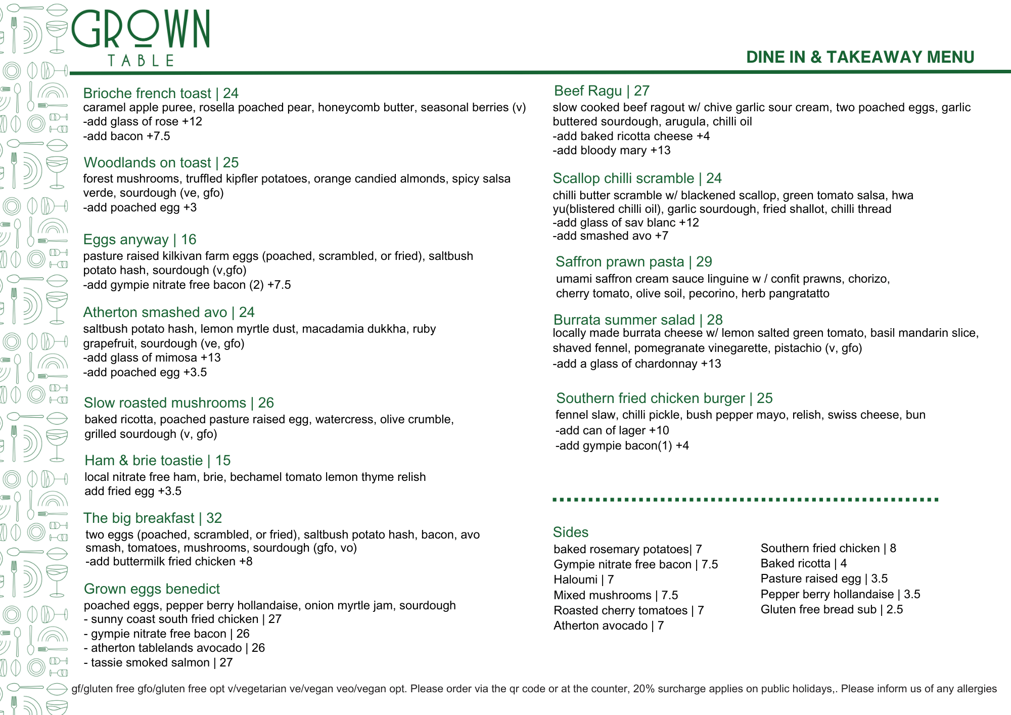 Menu — Grown