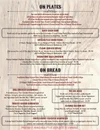 Joshua Tree Saloon & Grill — Menu
