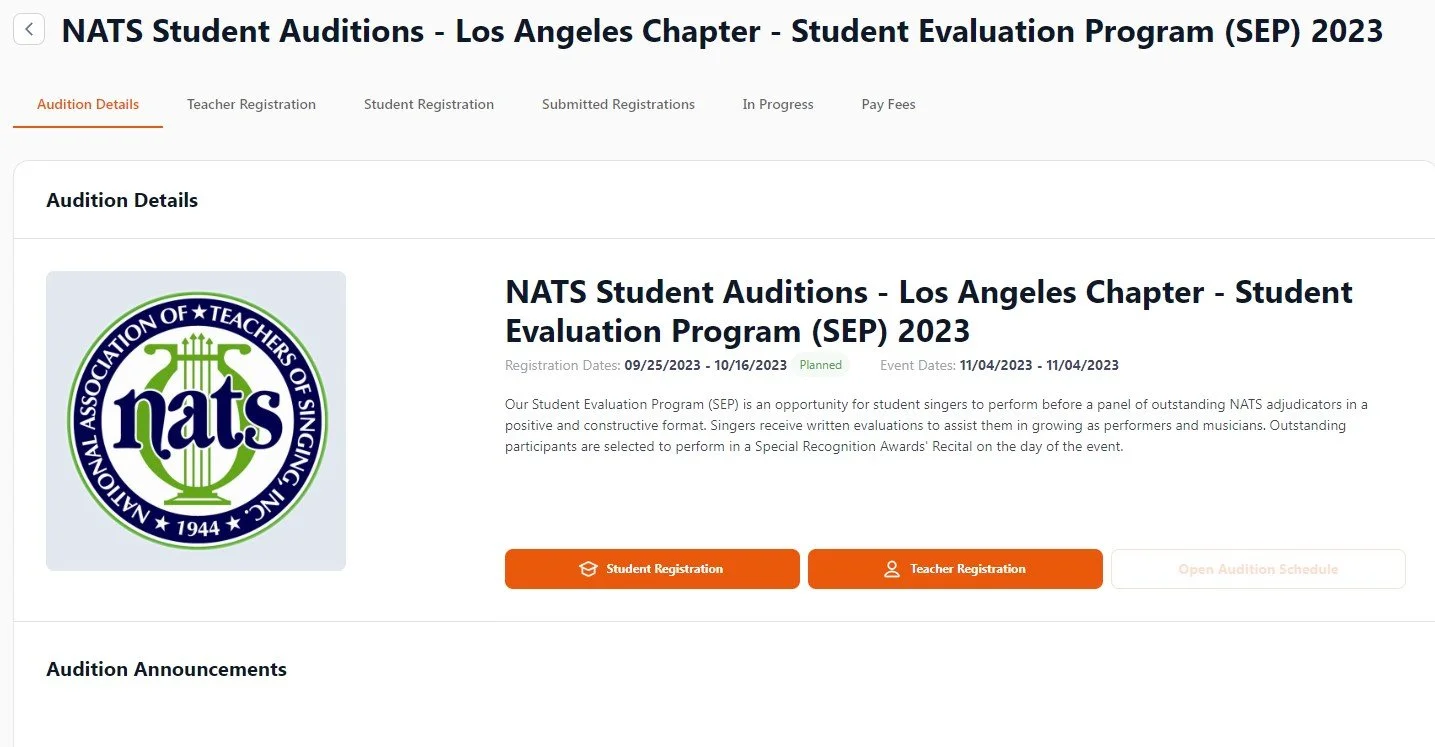 Student Evaluation Program (SEP) — NATS LA