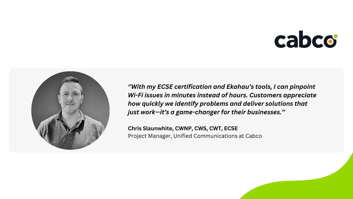 Ekahau WiFi Site Surveys — Cabco