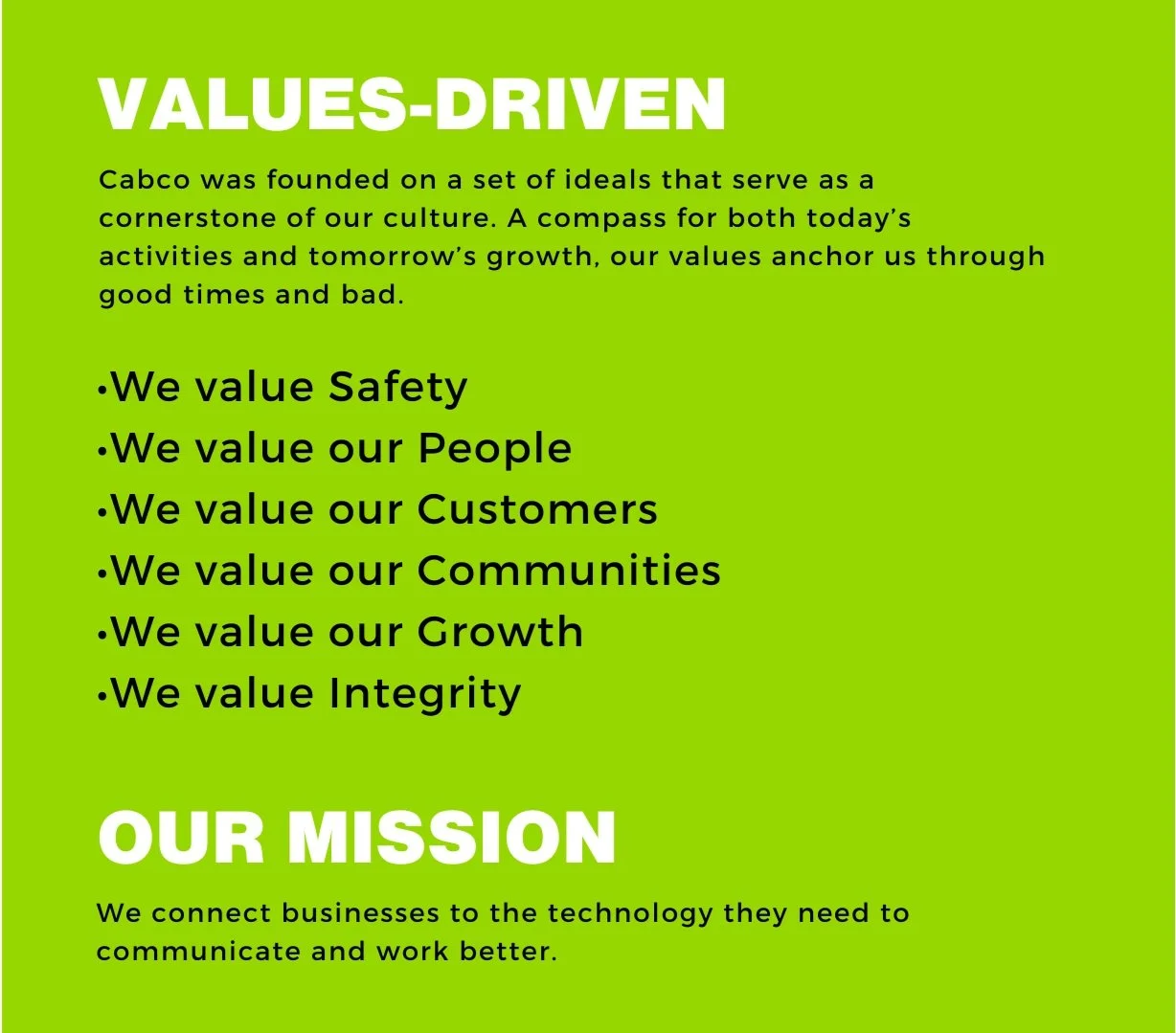 Who We Are — Cabco