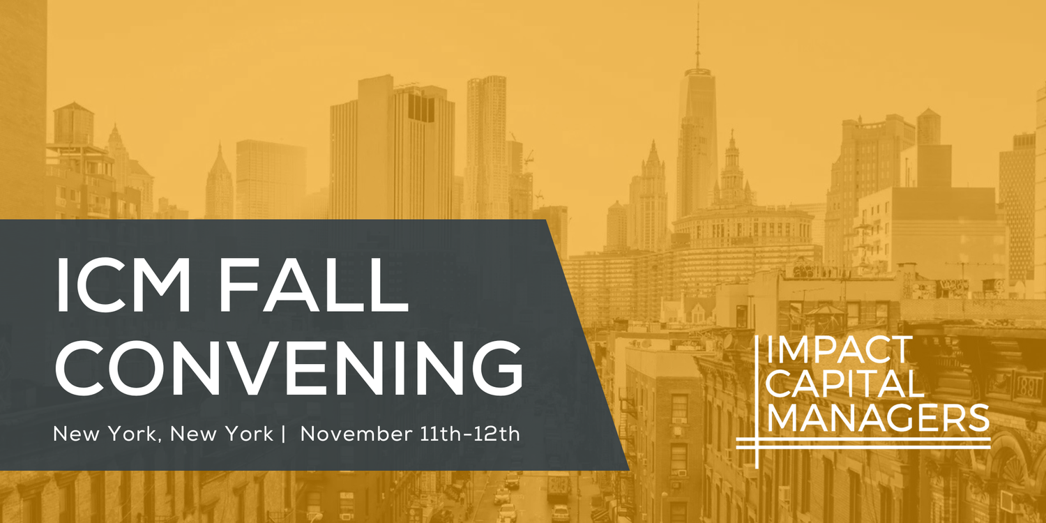 Fall Convening | 2025 — Impact Capital Managers