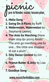 Spring Preschool Music Lesson Plan (Going on a Picnic!) — Music for Kiddos