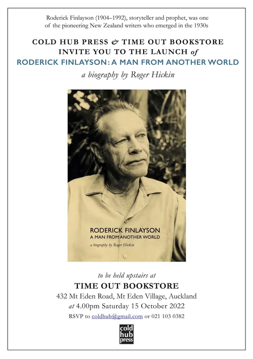 Book Launch: Roderick Finlayson: A Man from Another World by Roger ...