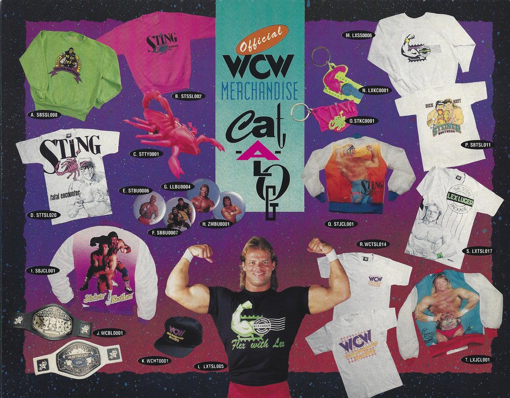 WCW Wrestling Merch Catalog from 1992ish — Rad Years