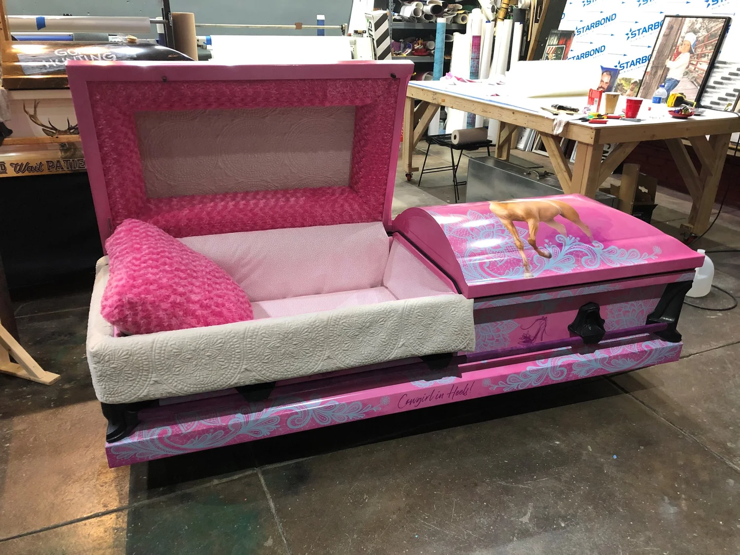 Bubble Gum Pink & Lace — Caskets of Honor