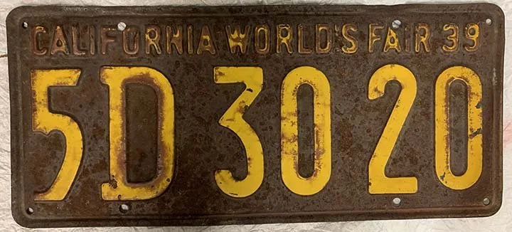 Artifact of the Month - Milestone California License Plates — Turtle Bay