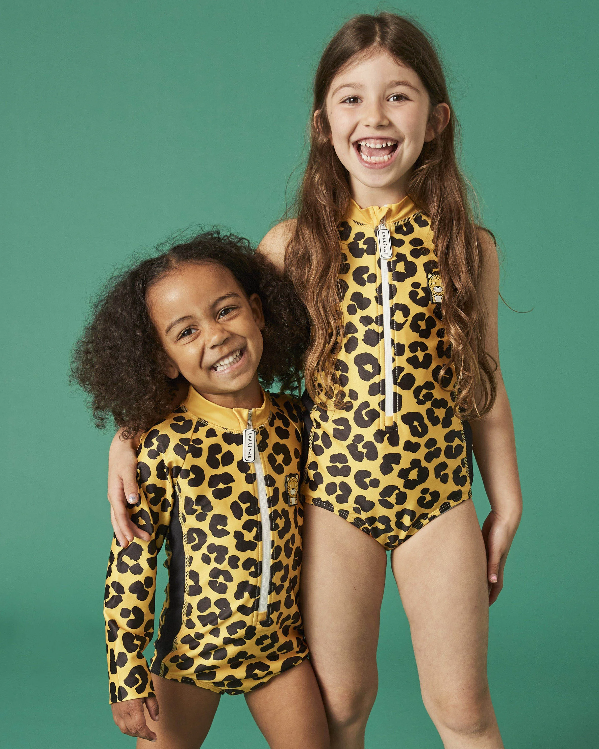 Girls Leopard Swim Suit - Eco-Friendly - Roarsome