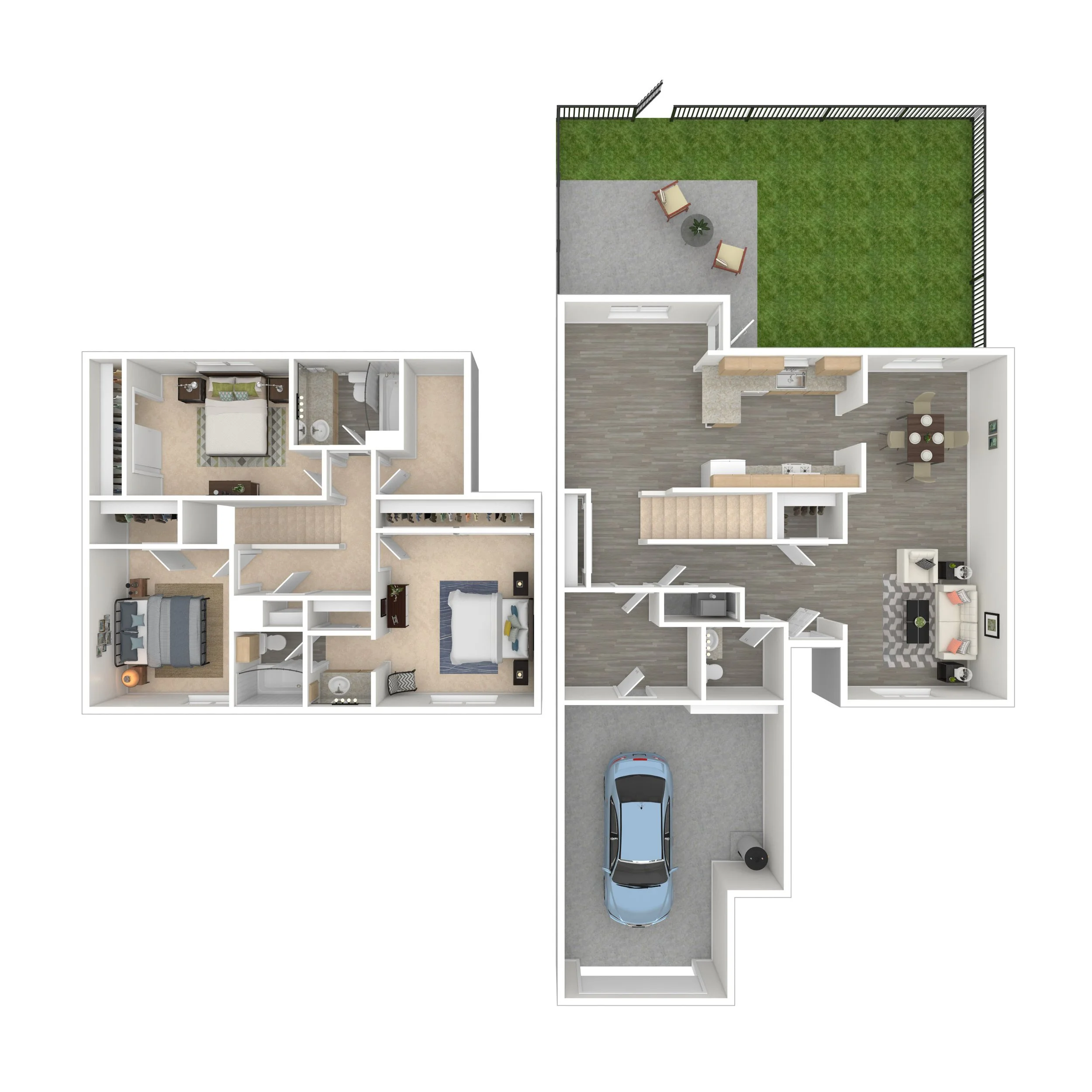 Fourplex — Fort Irwin Floorplans — The Villages at Fort Irwin