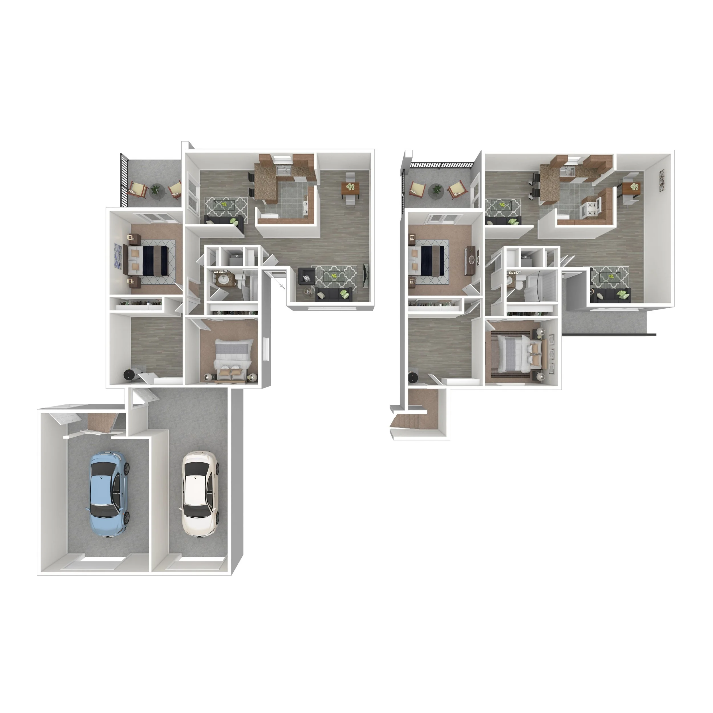 Fourplex — Fort Irwin Floorplans — The Villages at Fort Irwin