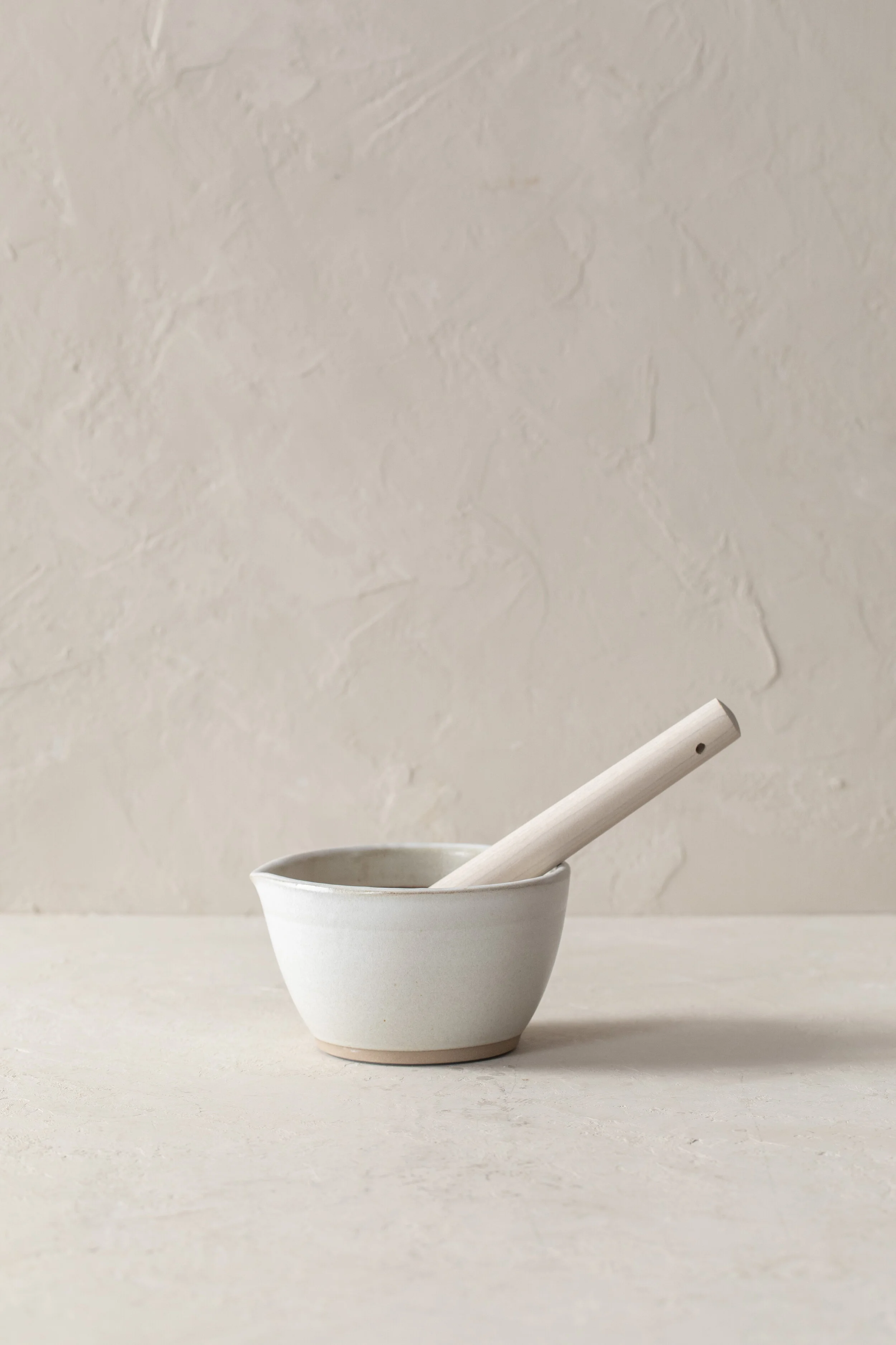 White Japanese Mortar And Pestle — Hoppe Shoppe