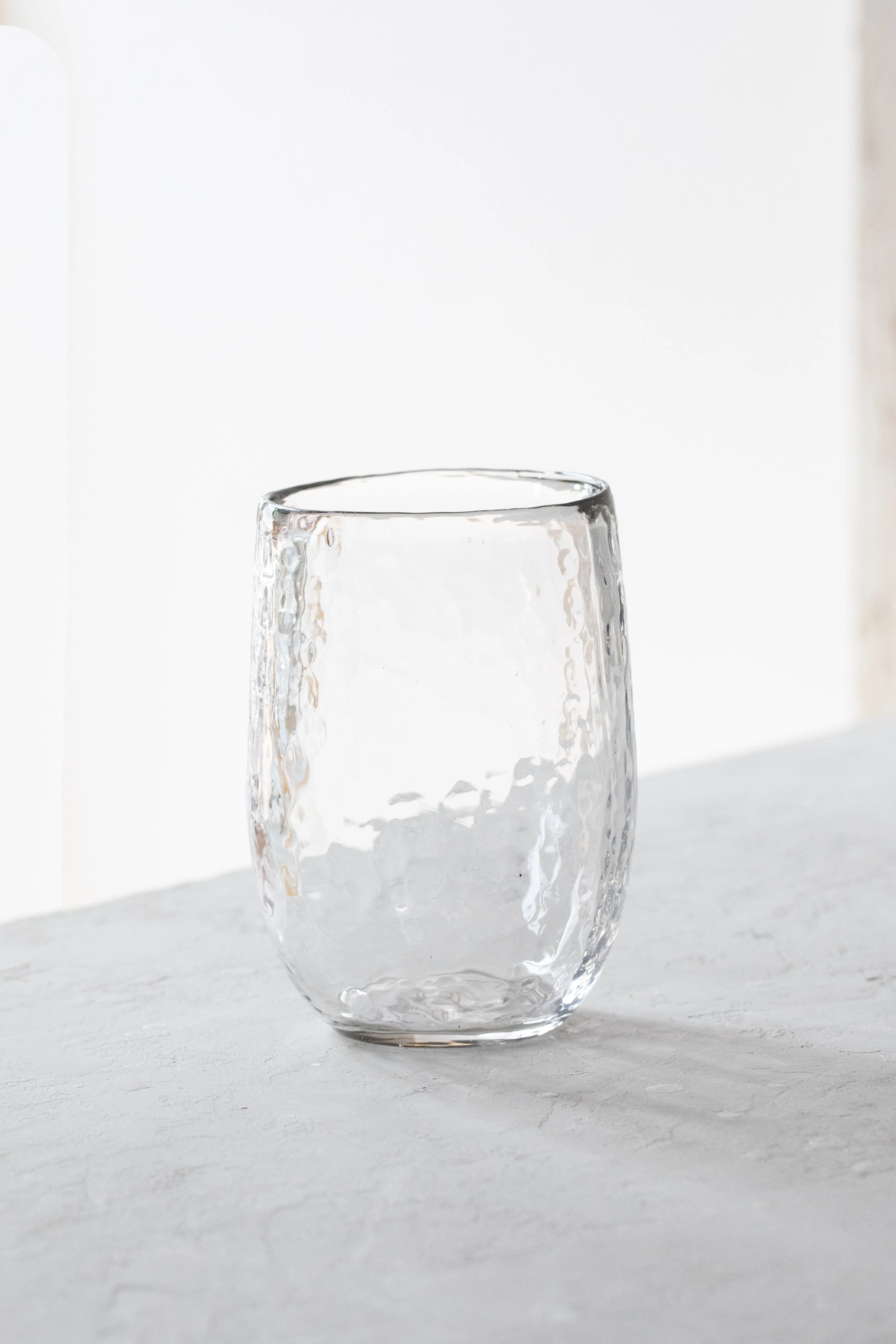 Dimpled Drinking Glasses | Short Artisan Cups — Hoppe Shoppe