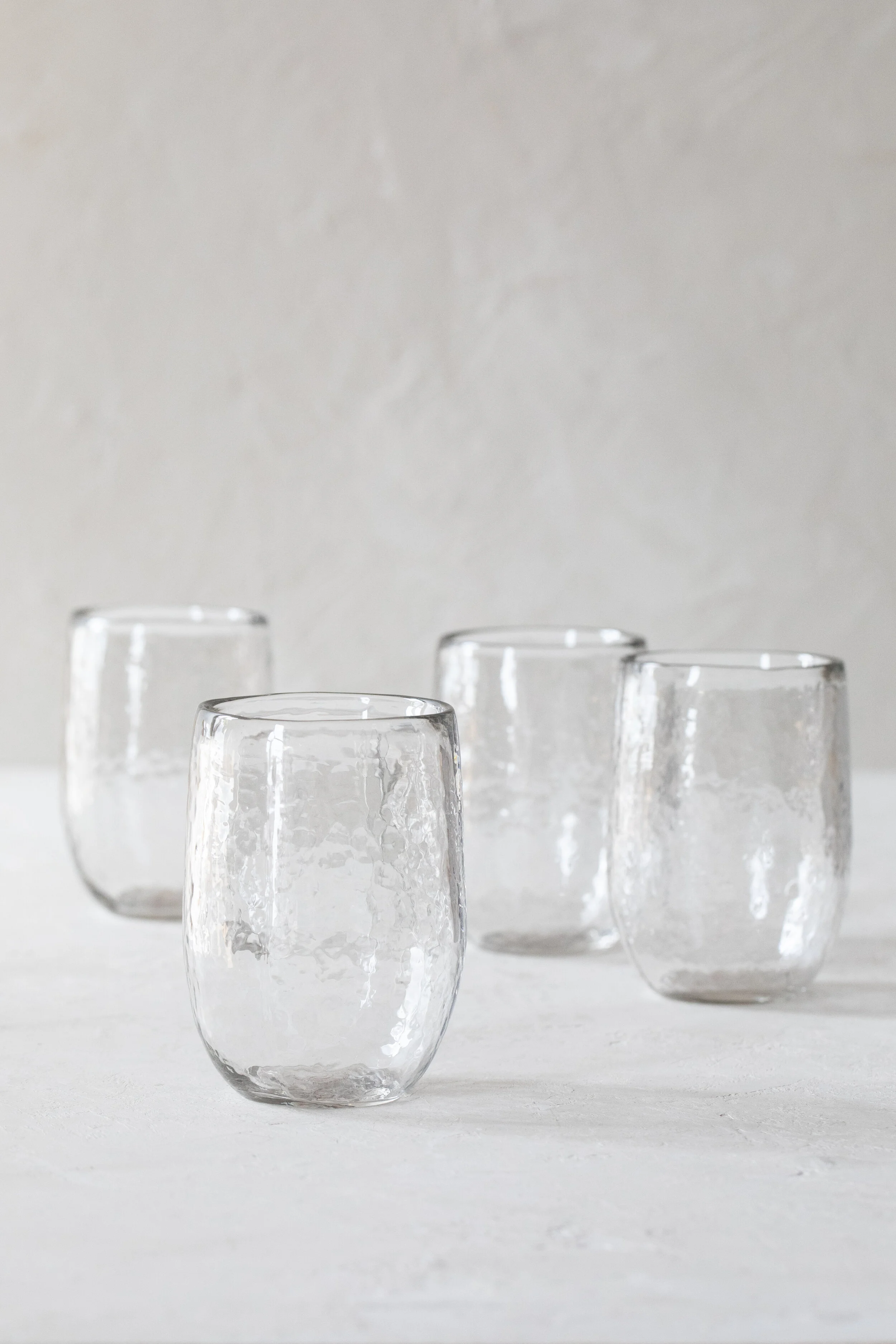 Dimpled Drinking Glasses | Short Artisan Cups — Hoppe Shoppe