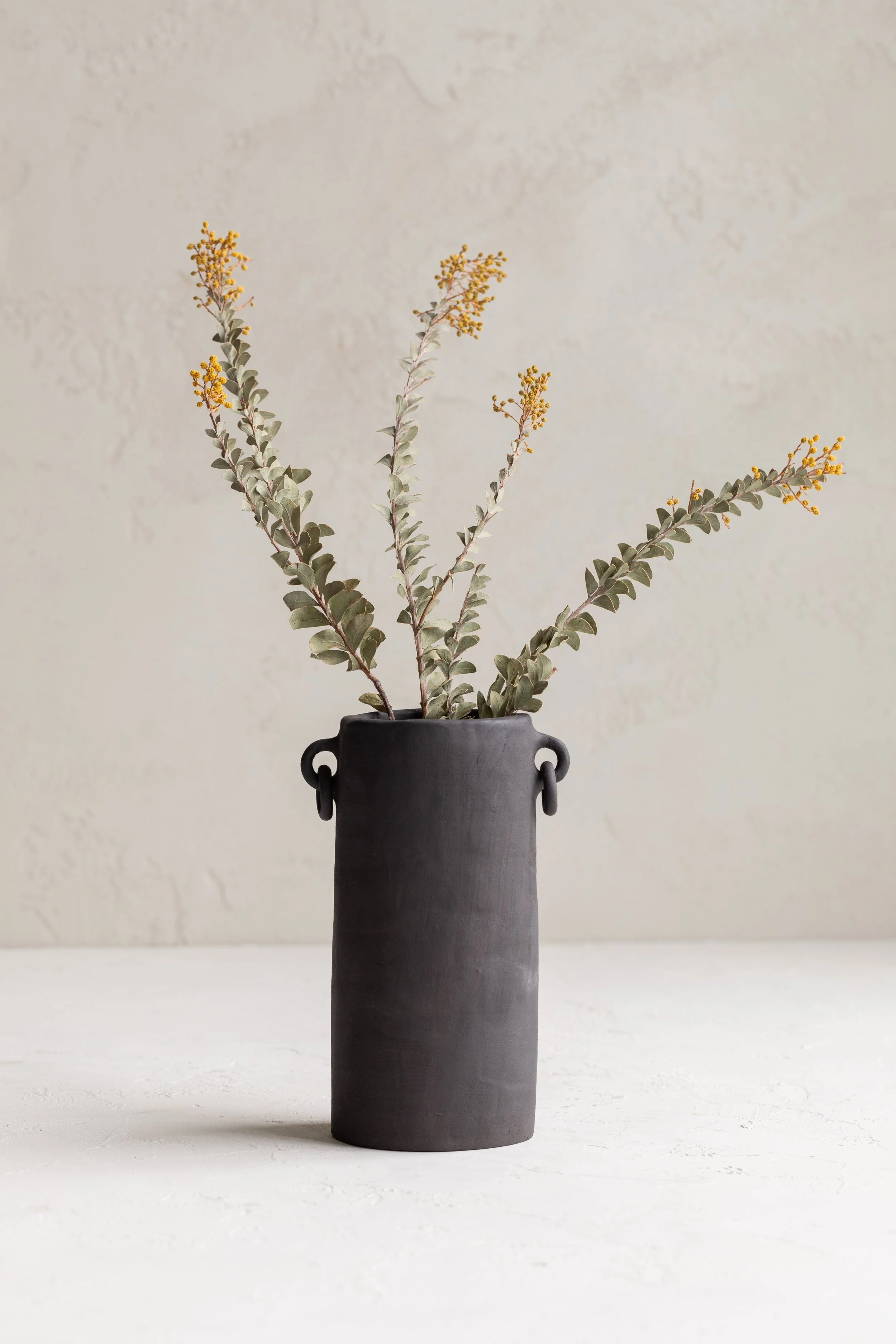 2 Rings Raw Earth Vase | Claycraft — Hoppe Shoppe